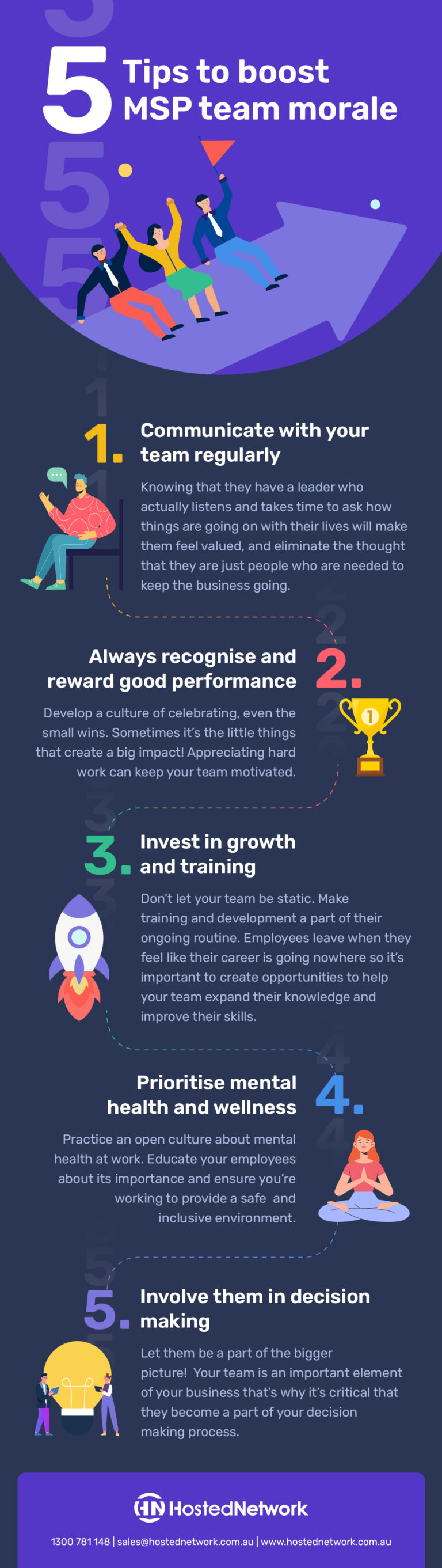 Infographic: 5 Ways to boost MSP team morale - Hosted Network